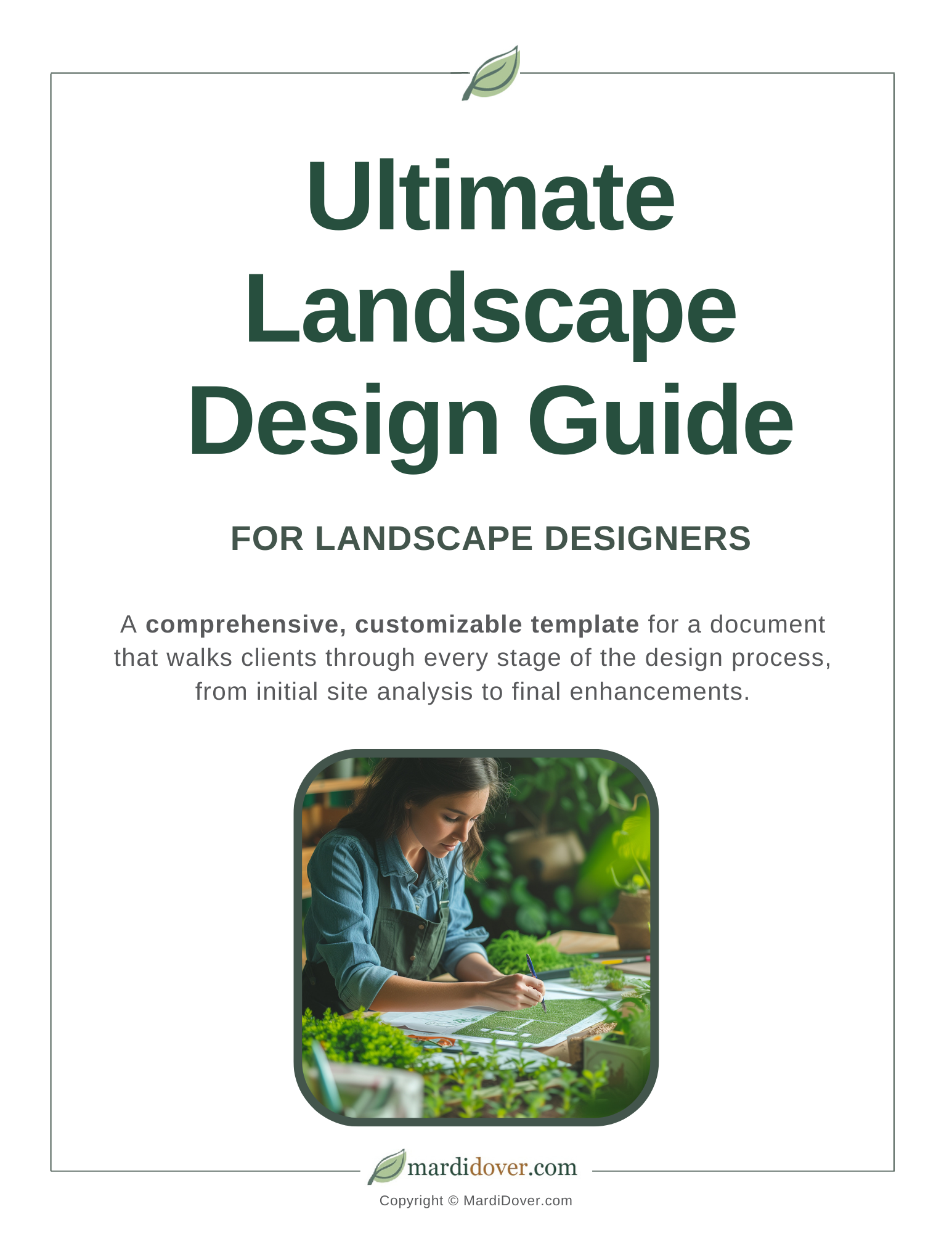Landscape Design Guide Template by Mardi Dover, CPLD